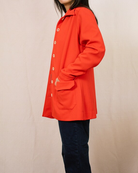 Vintage 60s/70s Candy Apple Red Jacket | Size Medium-… - Gem
