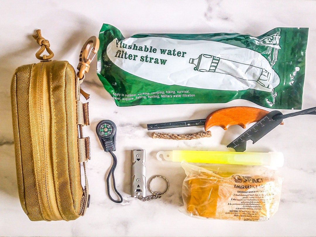Emergency Survival Kit Tactical Molle Case Fire Starter Water - Etsy