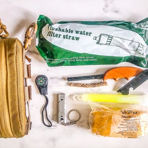 Emergency Survival Kit Tactical Molle Case Fire Starter Water - Etsy
