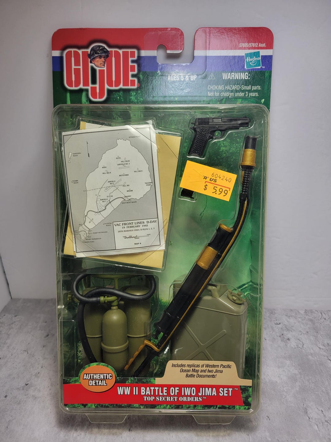 GI Joe WWII Battle OF Iwo Jima Top Secret Orders 2000 Gear Accessories ...