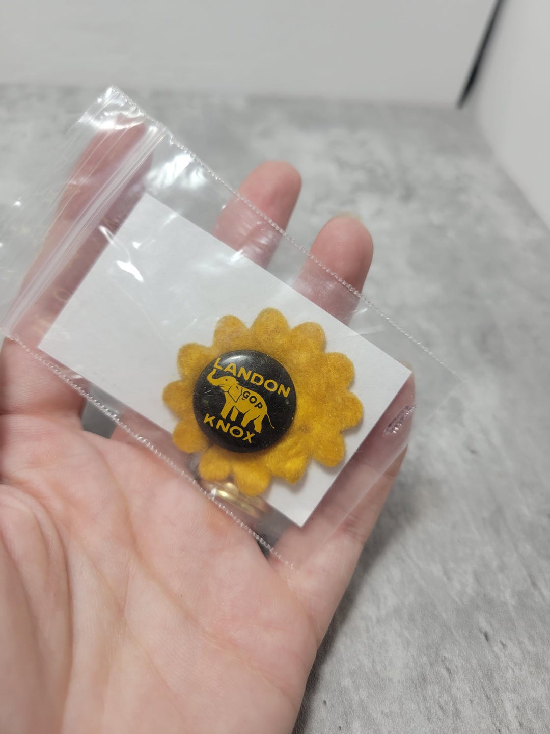 1936 Landon Knox GOP Campaign Sunflower Pin Button - Etsy