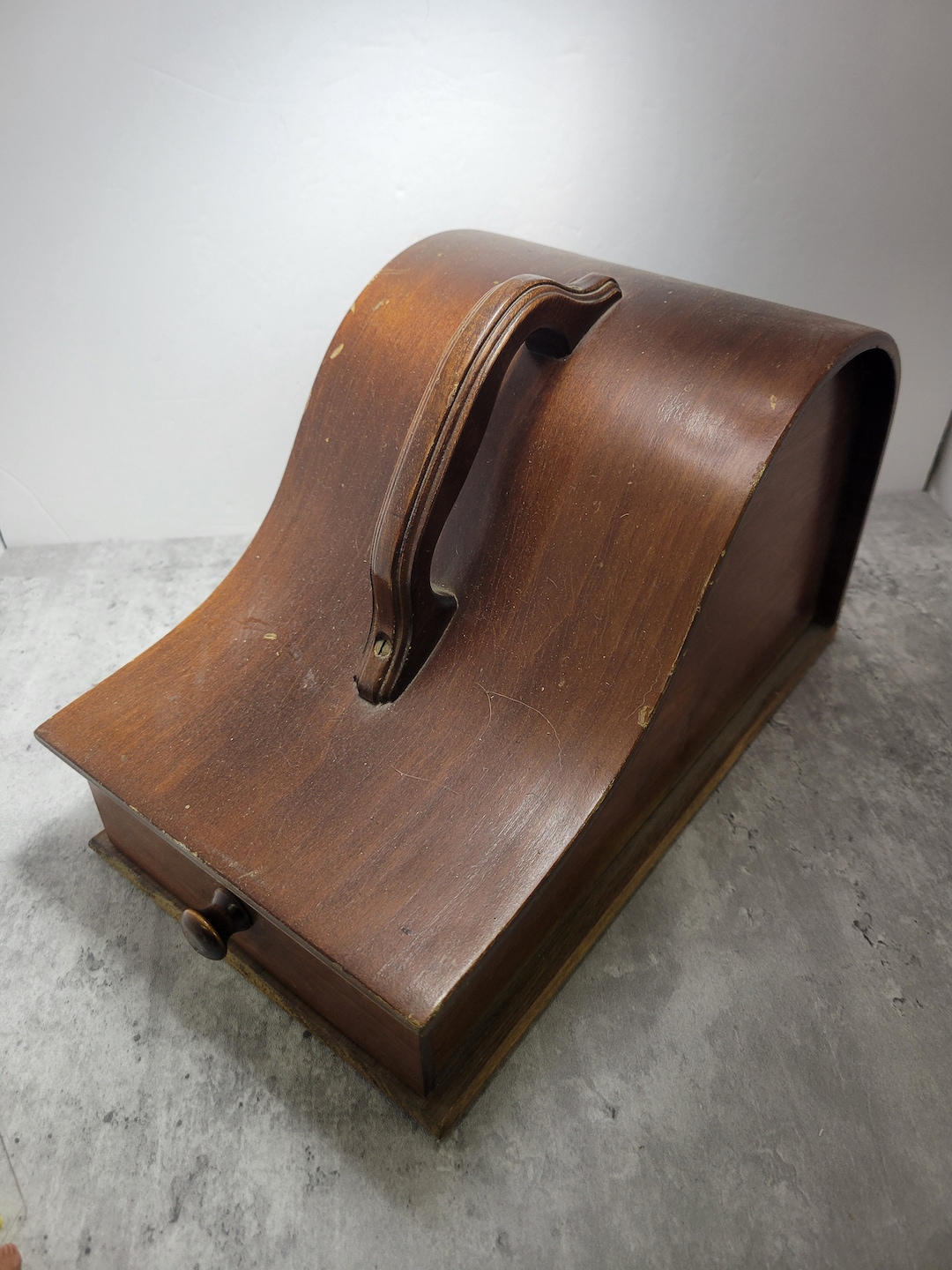 Antique Fraternal Ballot Box Wood SECRET VOTE Freemasons Curved Top ...