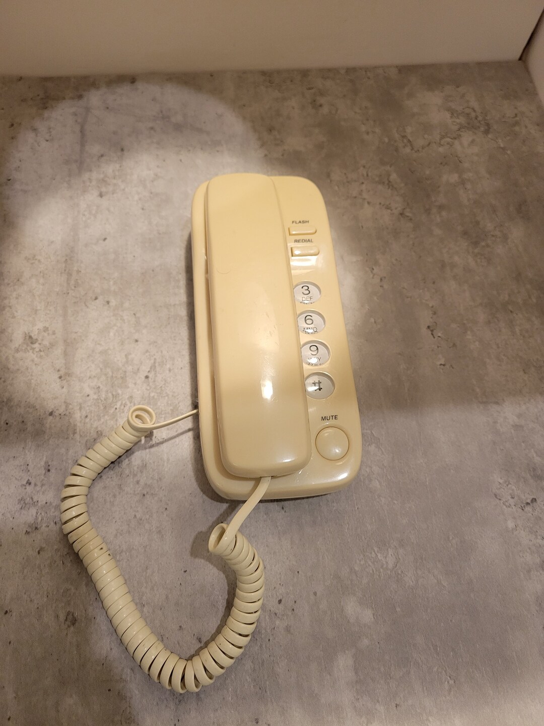 Vintage off White Large Push Button Phone - Etsy
