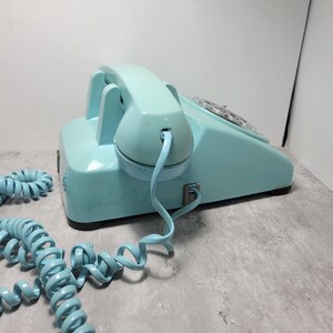 Retro Western Electric Aqua Blue Rotary Dial Phone, Vintage Bell ...