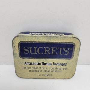Sucrets Lozenges Metal Tin Advertising Merck Sharp & Dohme 1960's USA ...