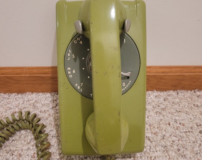 Vintage Stromberg Carlson Rotary Wall Telephone Avocada Green Phone ...