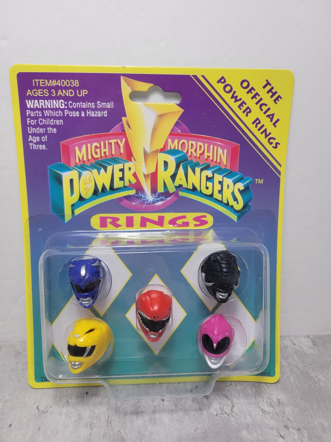 1993 Mighty Morphin Power Rangers Rings. Vintage - Etsy