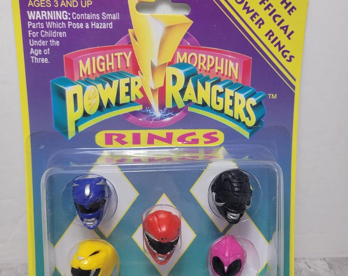 1993 Mighty Morphin Power Rangers Rings. Vintage - Etsy