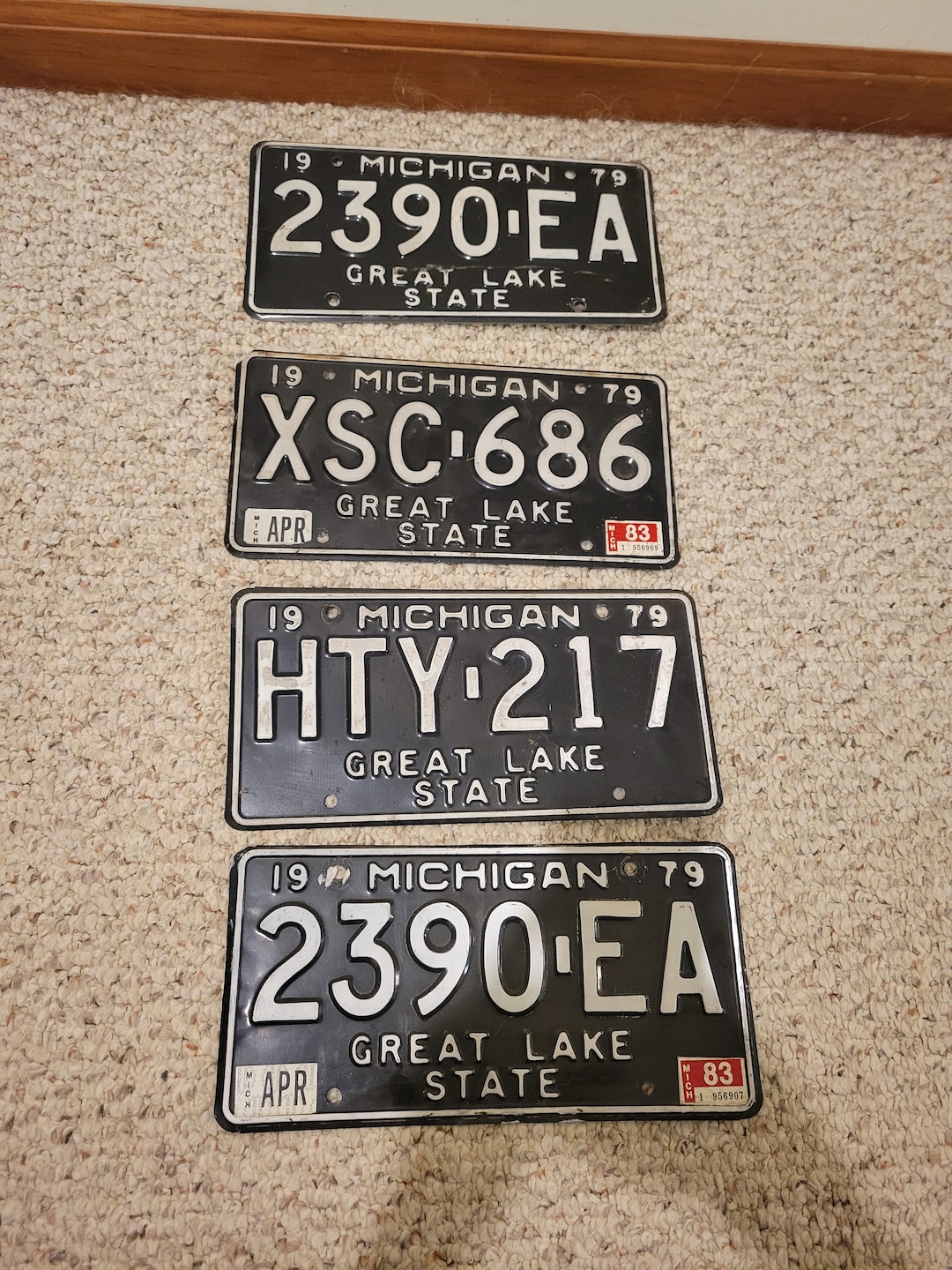 Vintage Michigan License Plates Black Choose Yours!! - Etsy