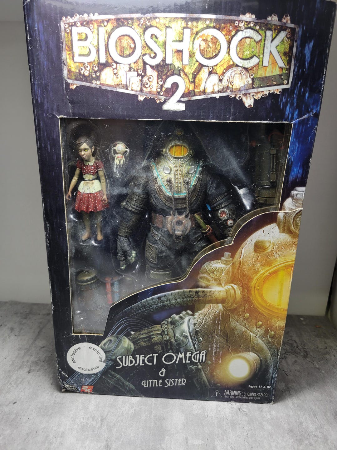 NECA Bioshock 2 Subject Omega Big Daddy With Little Sister Red Dress ...