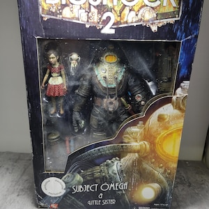 NECA Bioshock 2 Subject Omega Big Daddy With Little Sister Red Dress ...