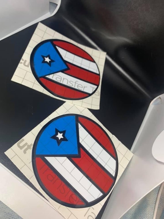 Puerto Rico Flag Car Decal | Etsy