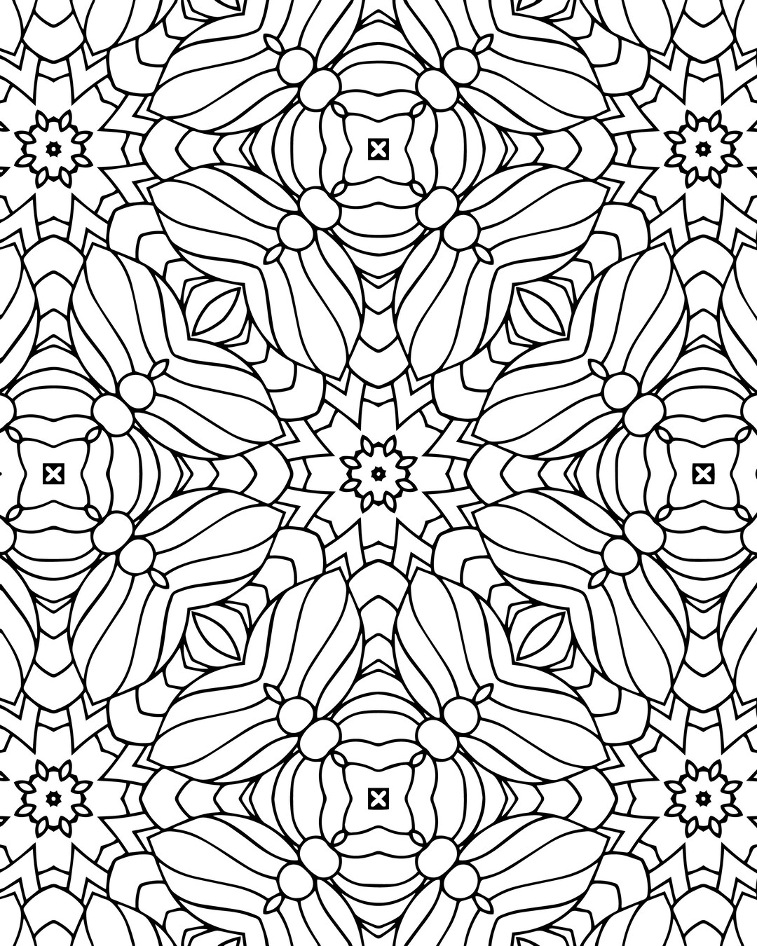 Rectangular Mandala Coloring Page 3 - Etsy