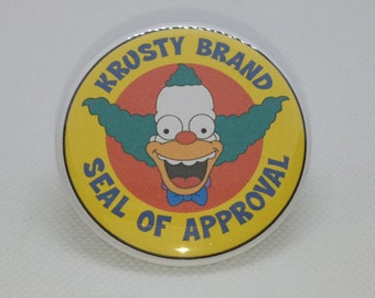Krusty Brand Seal of Approval 'the Simpsons' Enamel Pin - Etsy