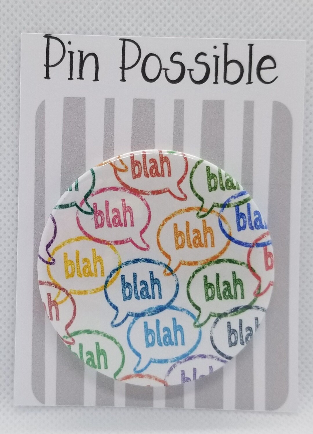 Blah Blah Pin Button Mirror Magnet Badge Reel Bookmark Phone Holder - Etsy