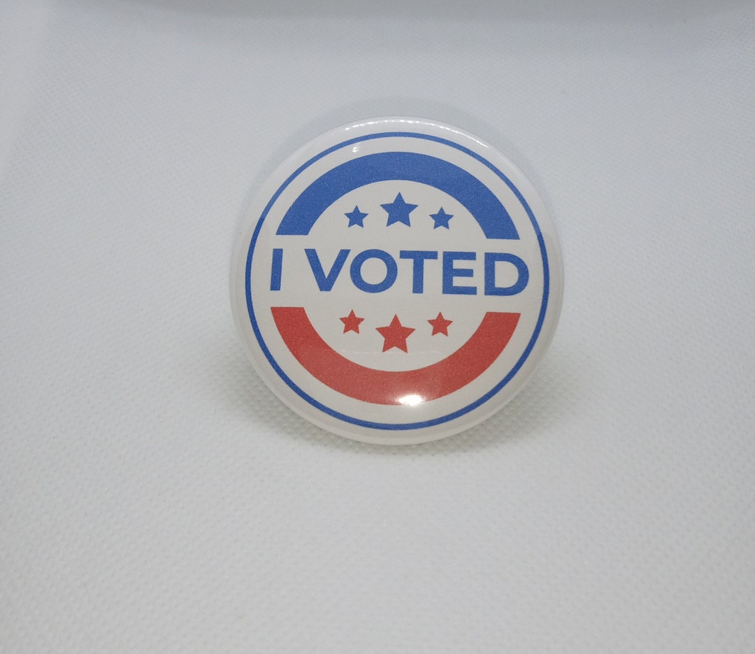 I Voted Pin Button Mirror Magnet Badge Reel Bookmark Phone Holder - Etsy