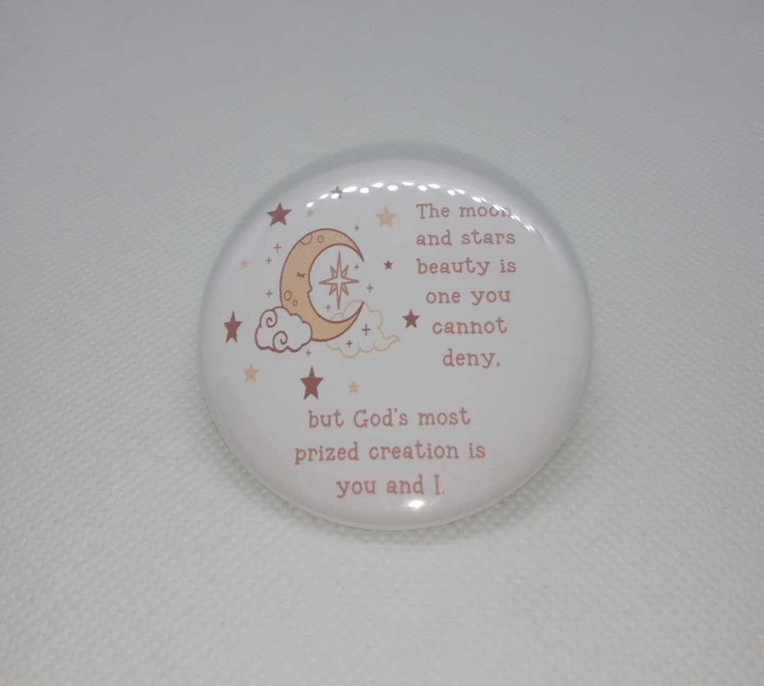God's Creation Pin Button Mirror Magnet Keychain - Etsy