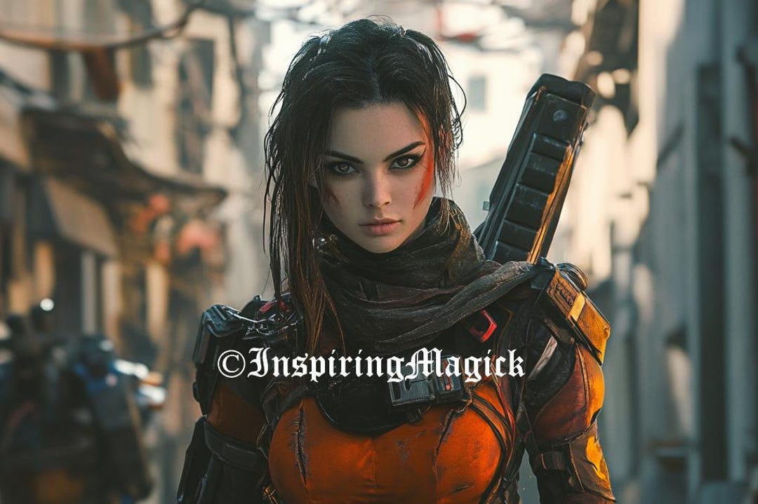 Beautiful Female Mercenary Spirit Companion. Conjuring. Distance ...
