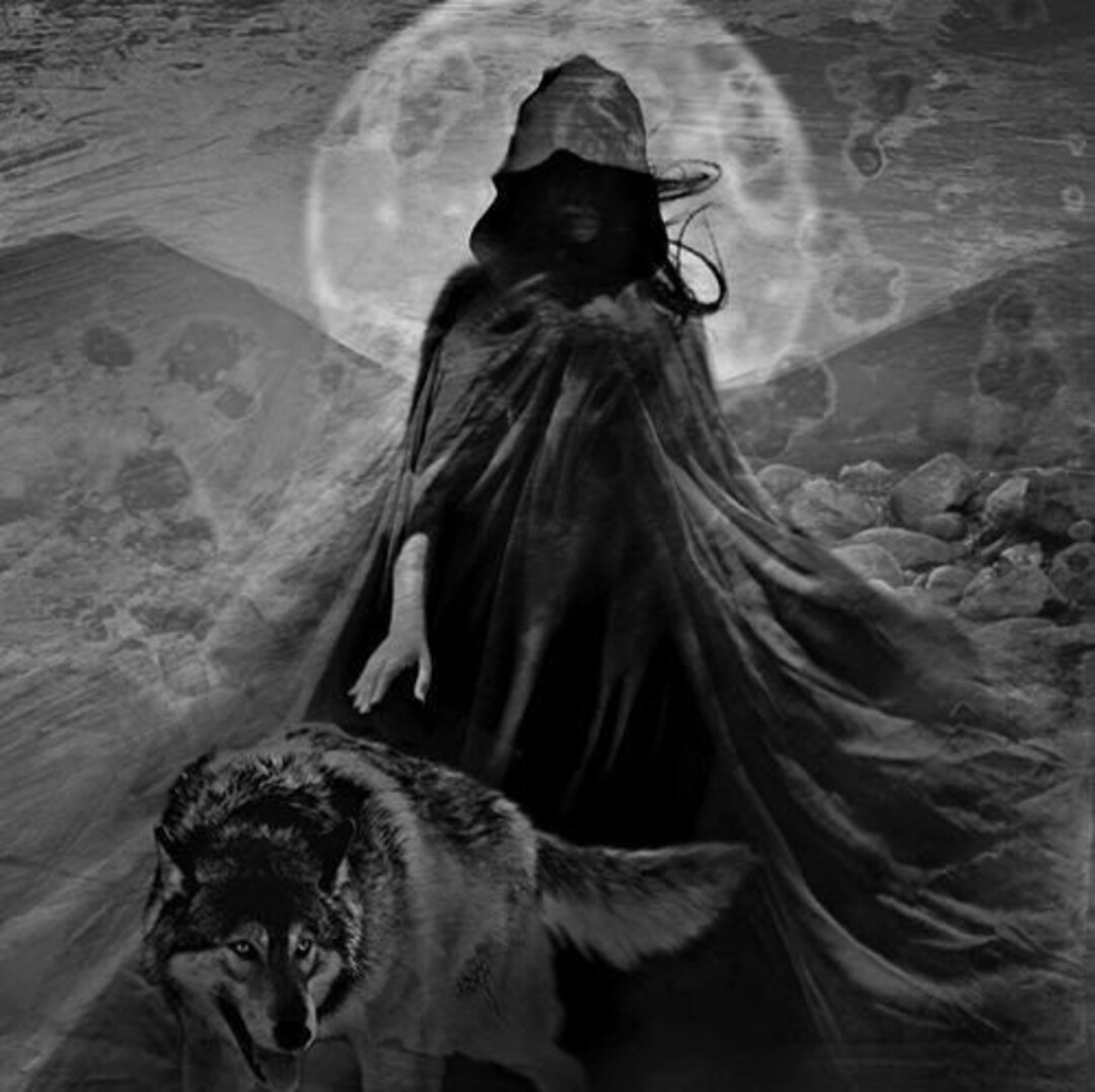 Watcher Djinn With Wolf. Spirit Companion. Conjuring Remote Binding - Etsy