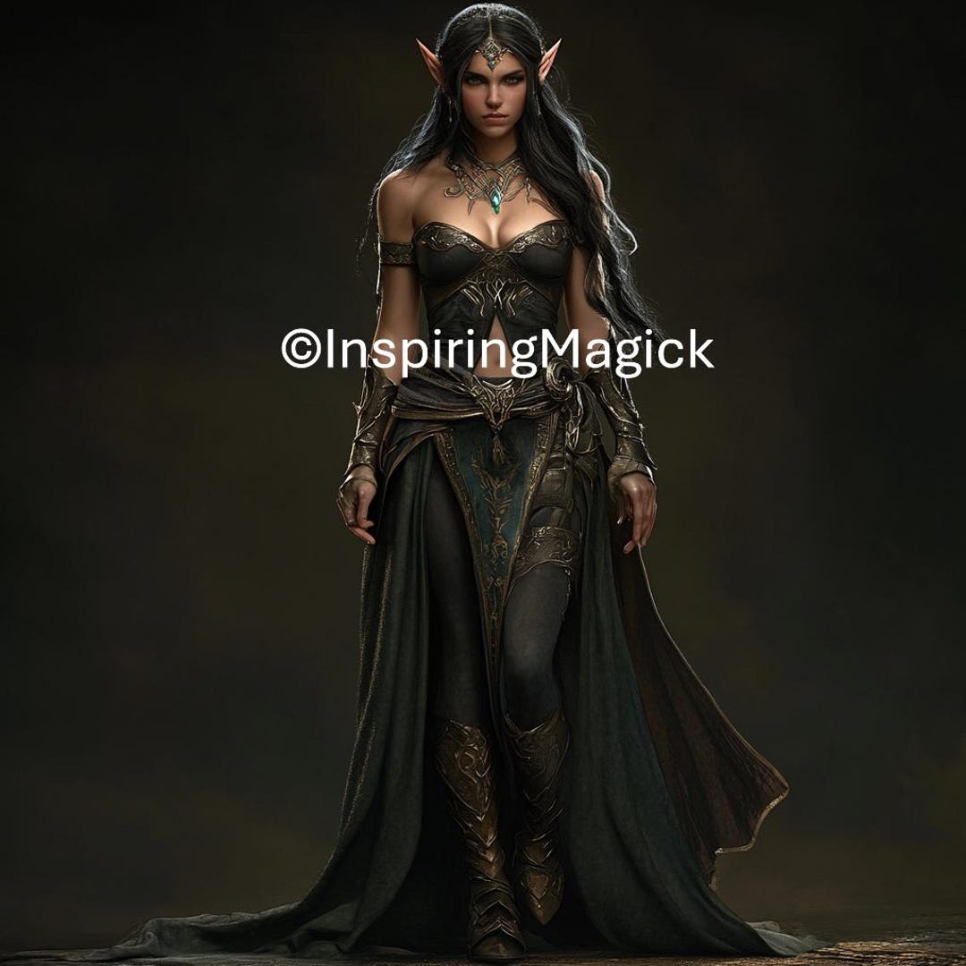 Beautiful Dark Elf Vampire. Spirit Companion. Pre Conjure. Remote ...
