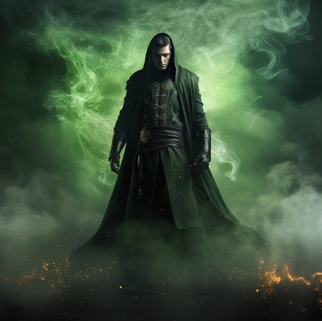 Male Necromancer Mage Spirit Guide and Companion Conjuring Remote ...