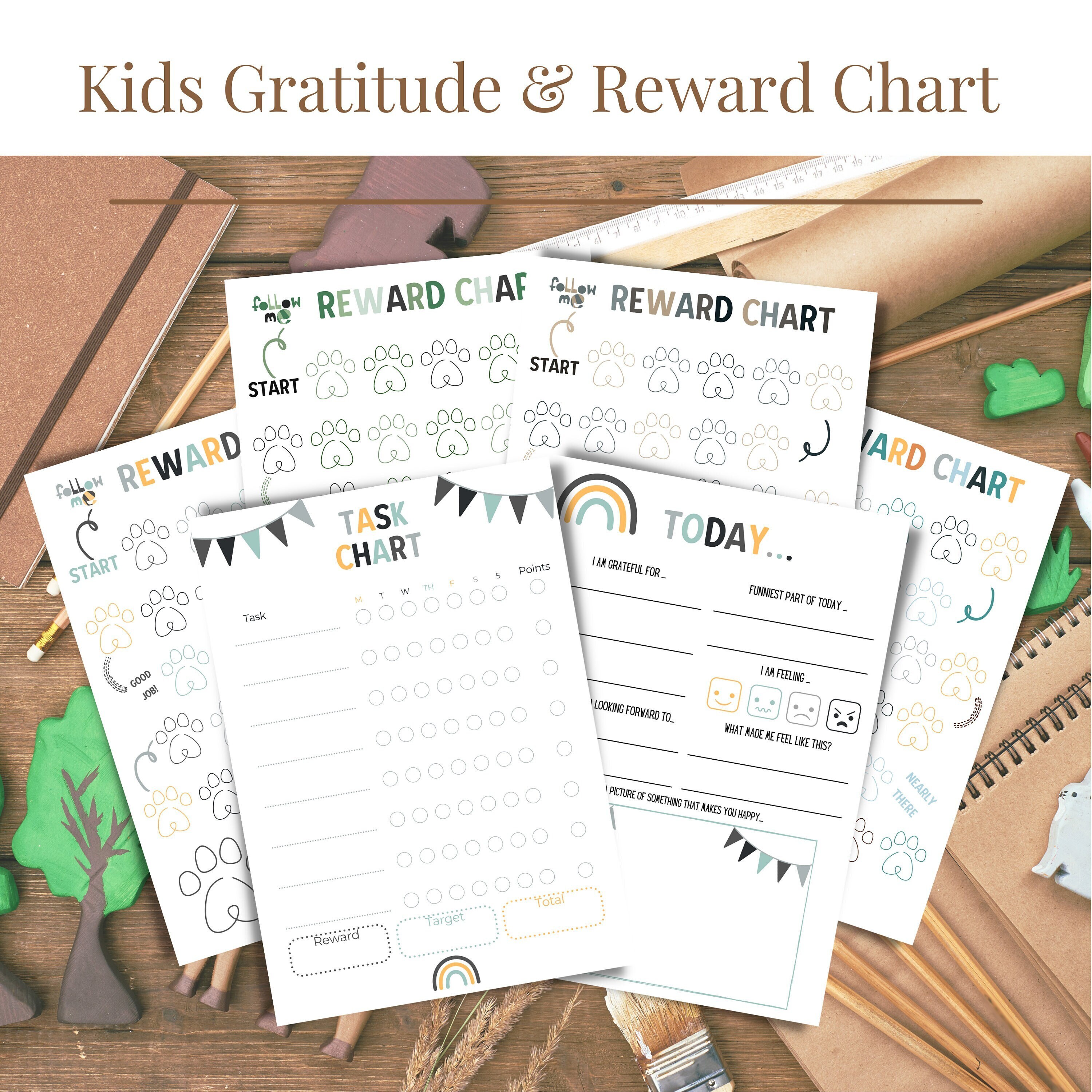 Printable Reward Chart Kids Gratitude Kids Chore Chart - Etsy UK