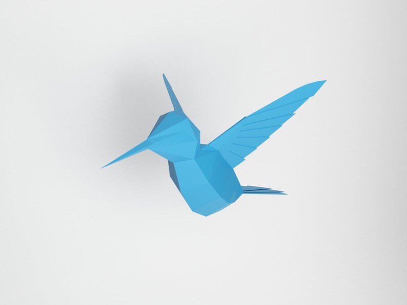 DIY Hummingbird Papercraft Origami Humming Bird Template PDF - Etsy