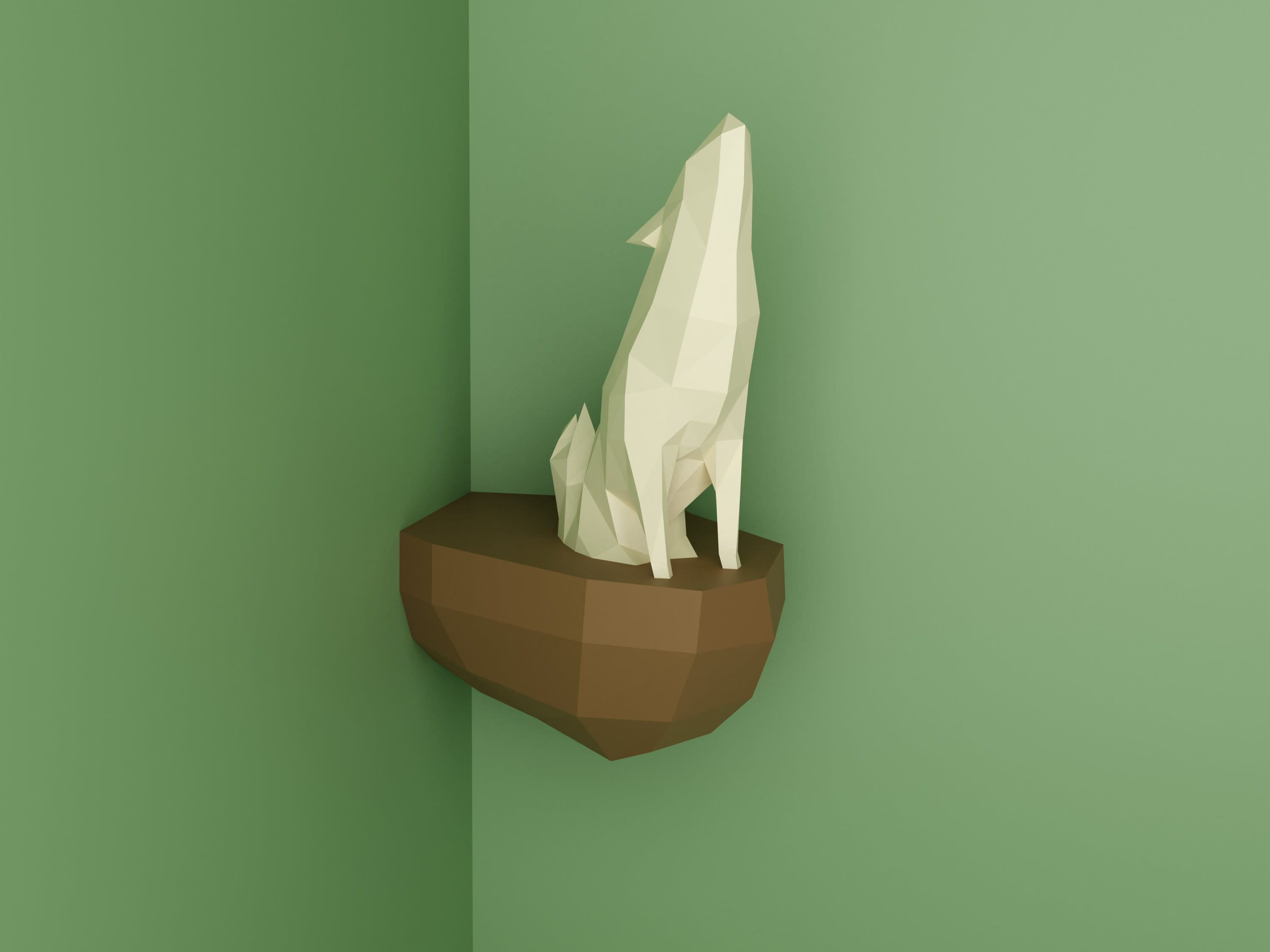 DIY Wolf Papercraft Paper Craft Wolf on Hill Template PDF - Etsy Australia