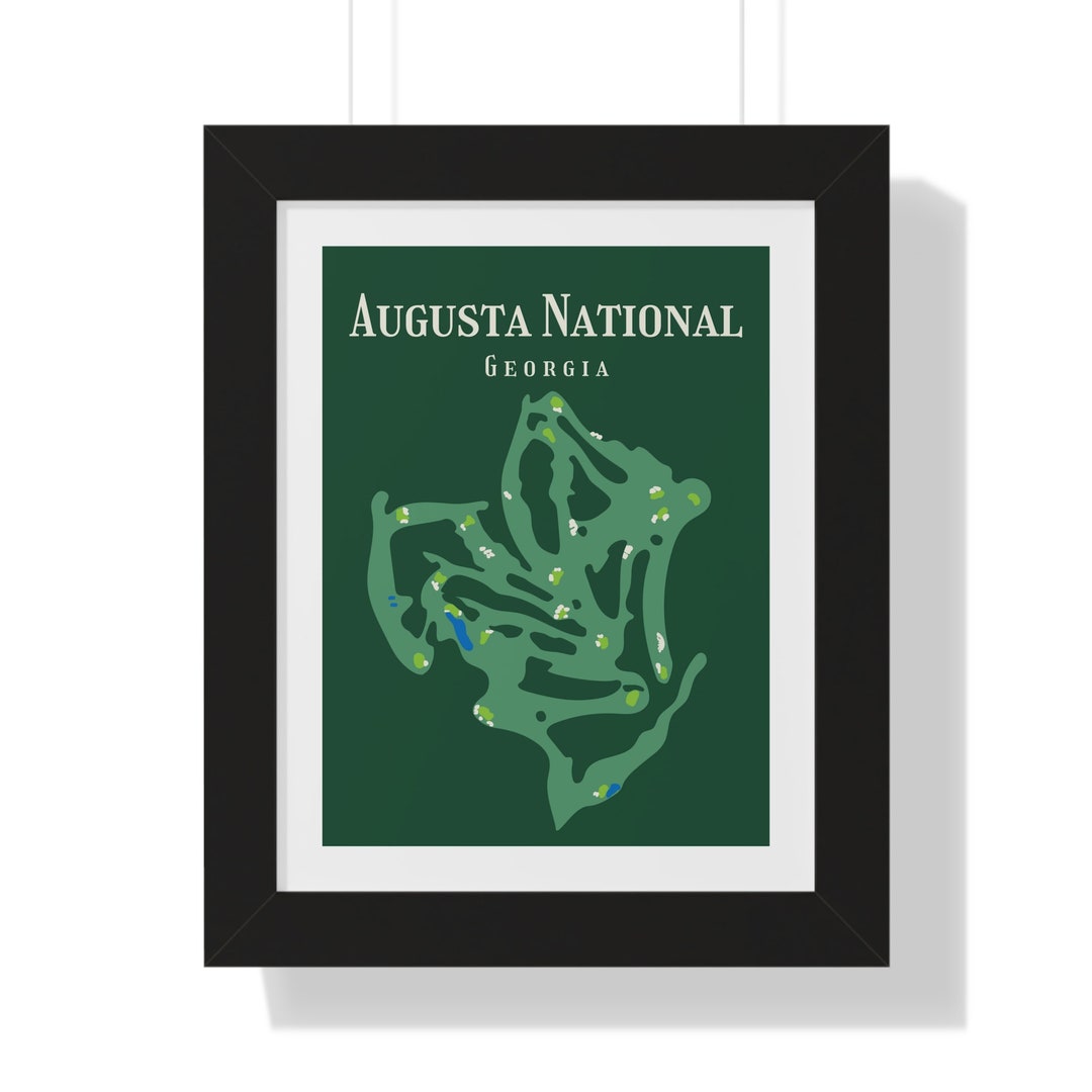 Augusta National Golf Club Course Framed Vertical Poster - Etsy