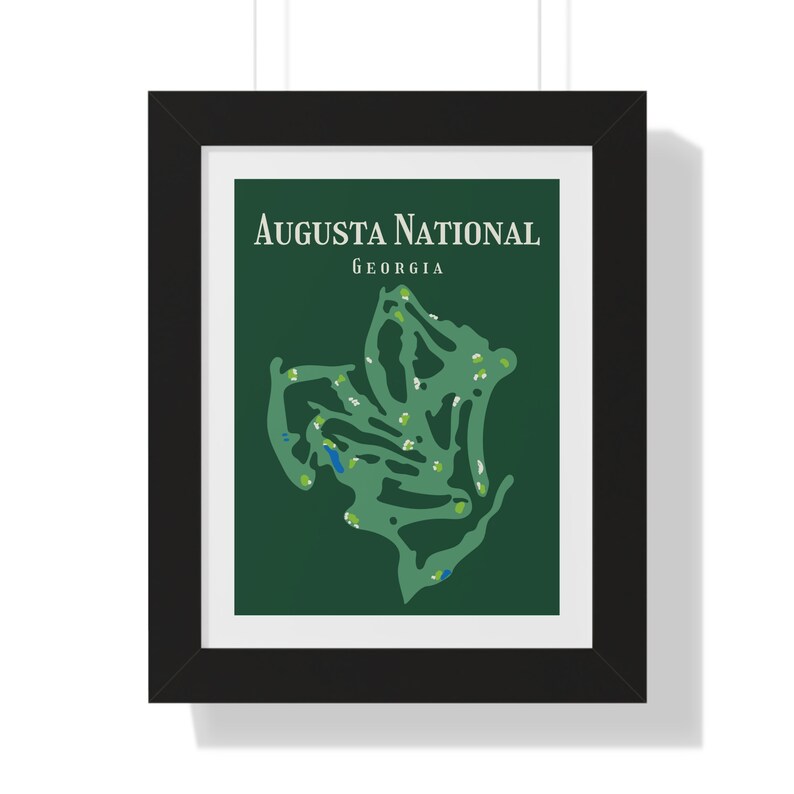 Augusta National Golf Club Course Framed Vertical Poster - Etsy