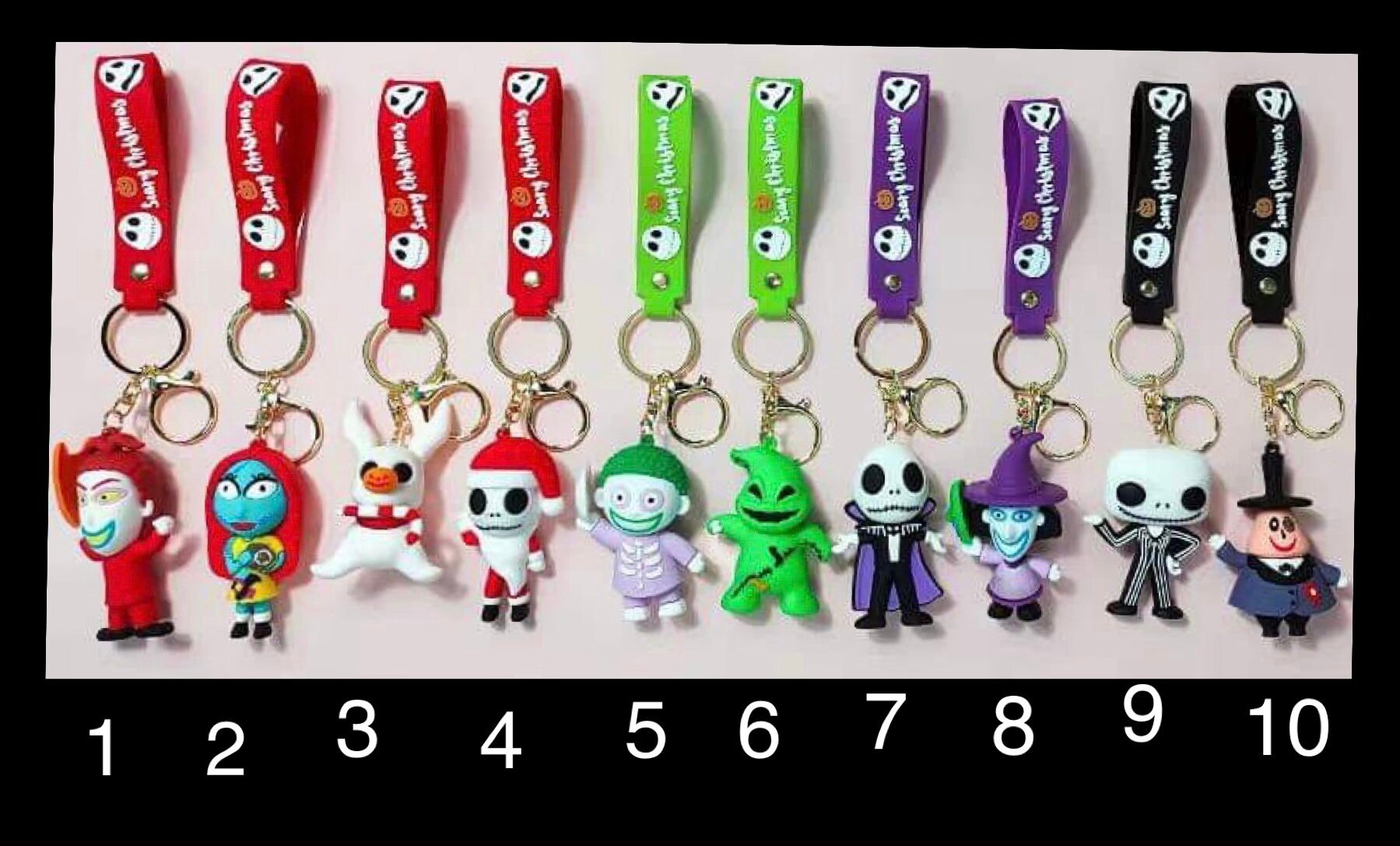 Jack Skellington and Friends Halloween Keychain - Etsy