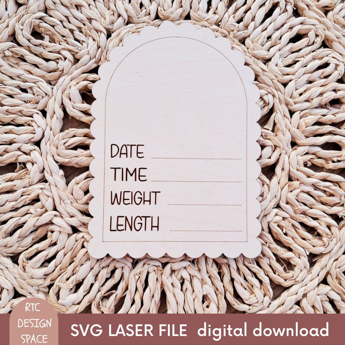 Scalloped Arch Birth Announcement Svg-hospital Photo Prop-nursery Prop ...