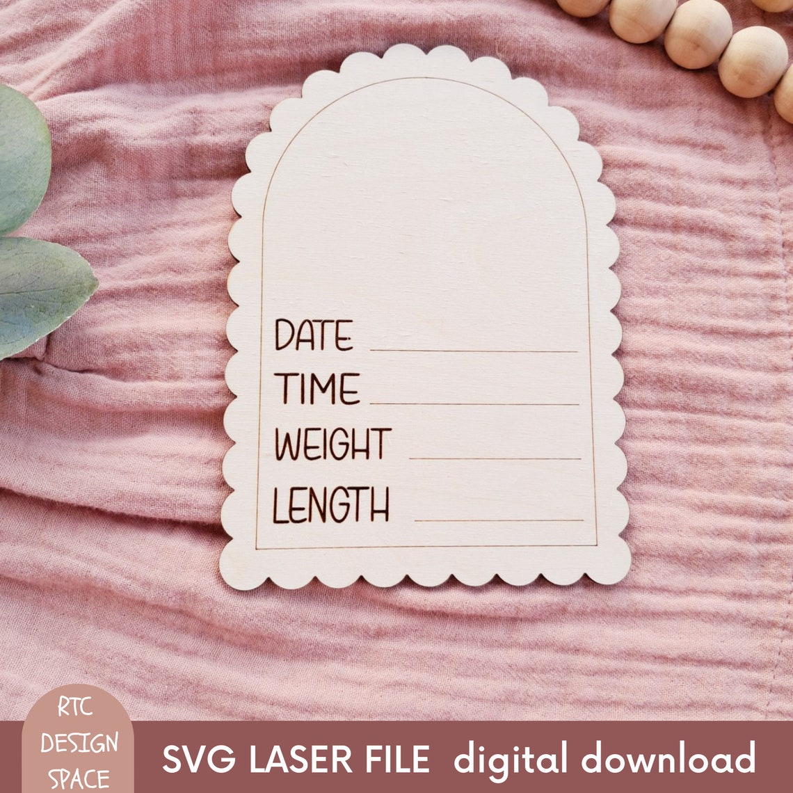 Scalloped Arch Birth Announcement Svg-hospital Photo Prop-nursery Prop ...