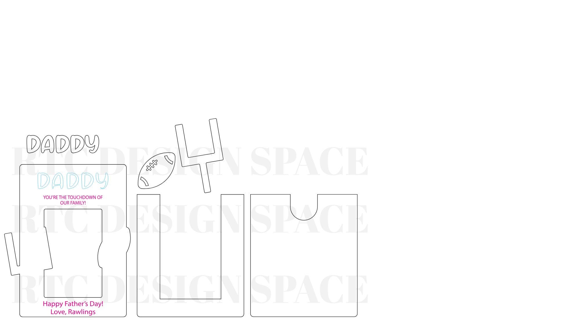 Father’s Day Football Touchdown Photo Frame SVG Football Laser Cut File ...