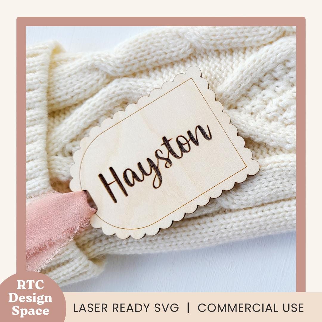 SVG Scallop Arch Stocking Tag Scalloped Bag Tag Ornament Gift Ornament ...