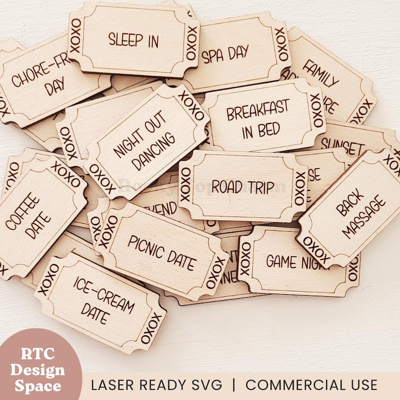 SVG Scoring Cut File Spouse Tokens Valentine's Day Ticket for Vday ...