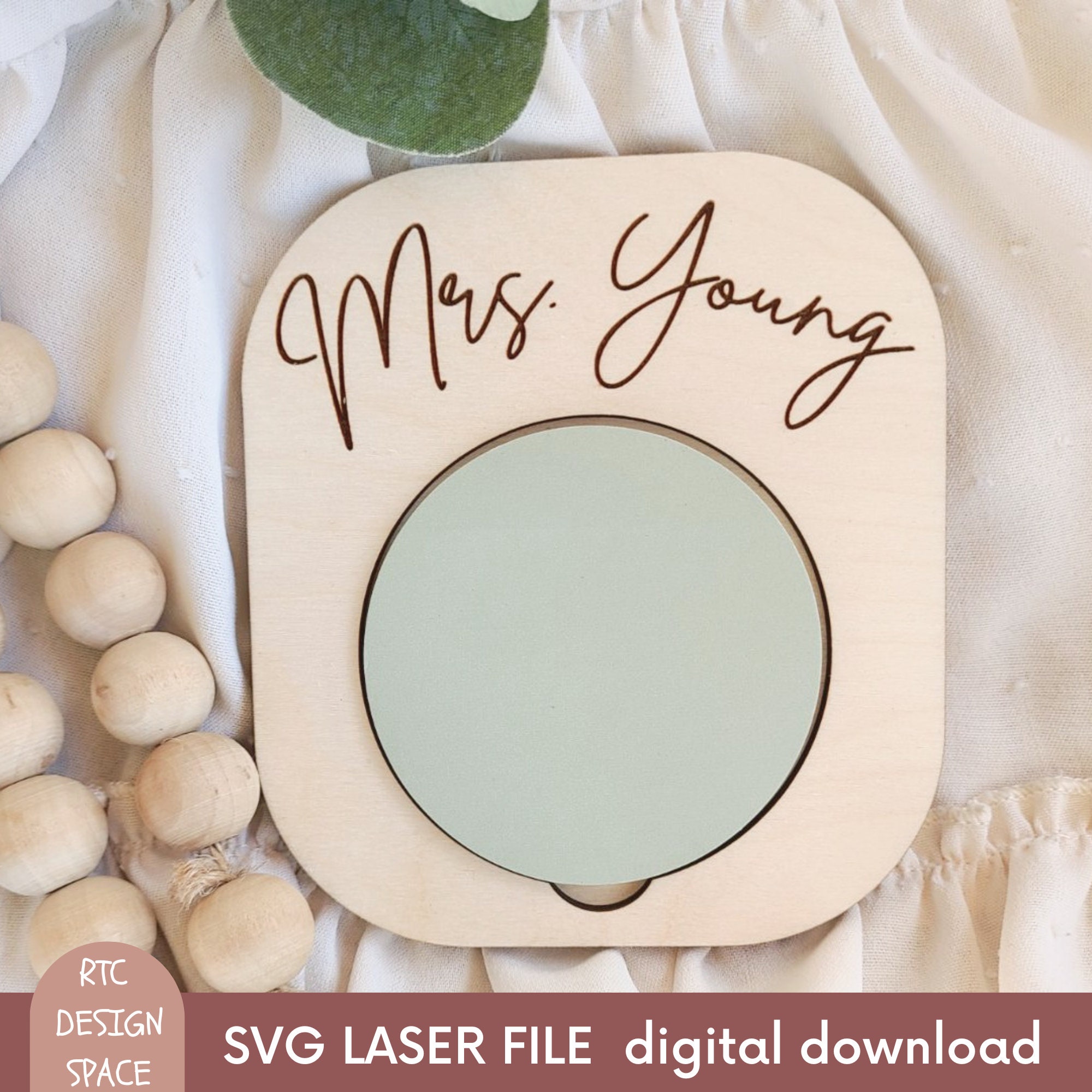 SVG Circle Round Note Holder Sticky Note Pad for Teachers Teacher ...