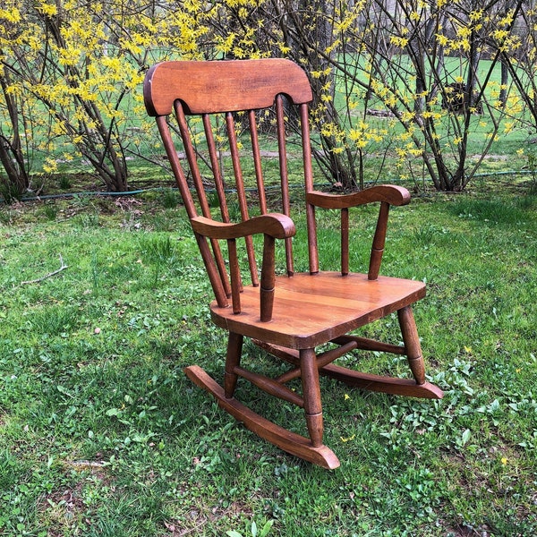 Wood Rocking Chair - Etsy