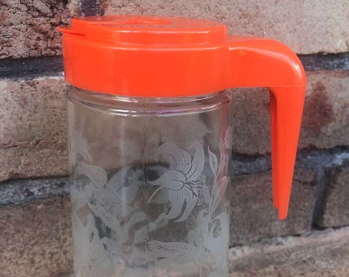 Vintage Tang Pitcher, Anchor Hocking Glass Pitcher, Juice Pitcher ...