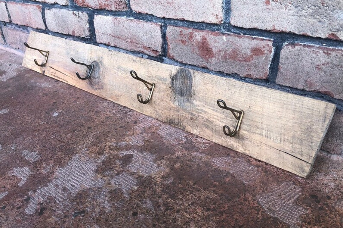 Vintage Farm House Coat Hooks Rustic Barn Wood and Double - Etsy