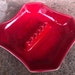 Mid Century Red Ash Tray Large Square Ashtray Wood Grain - Etsy
