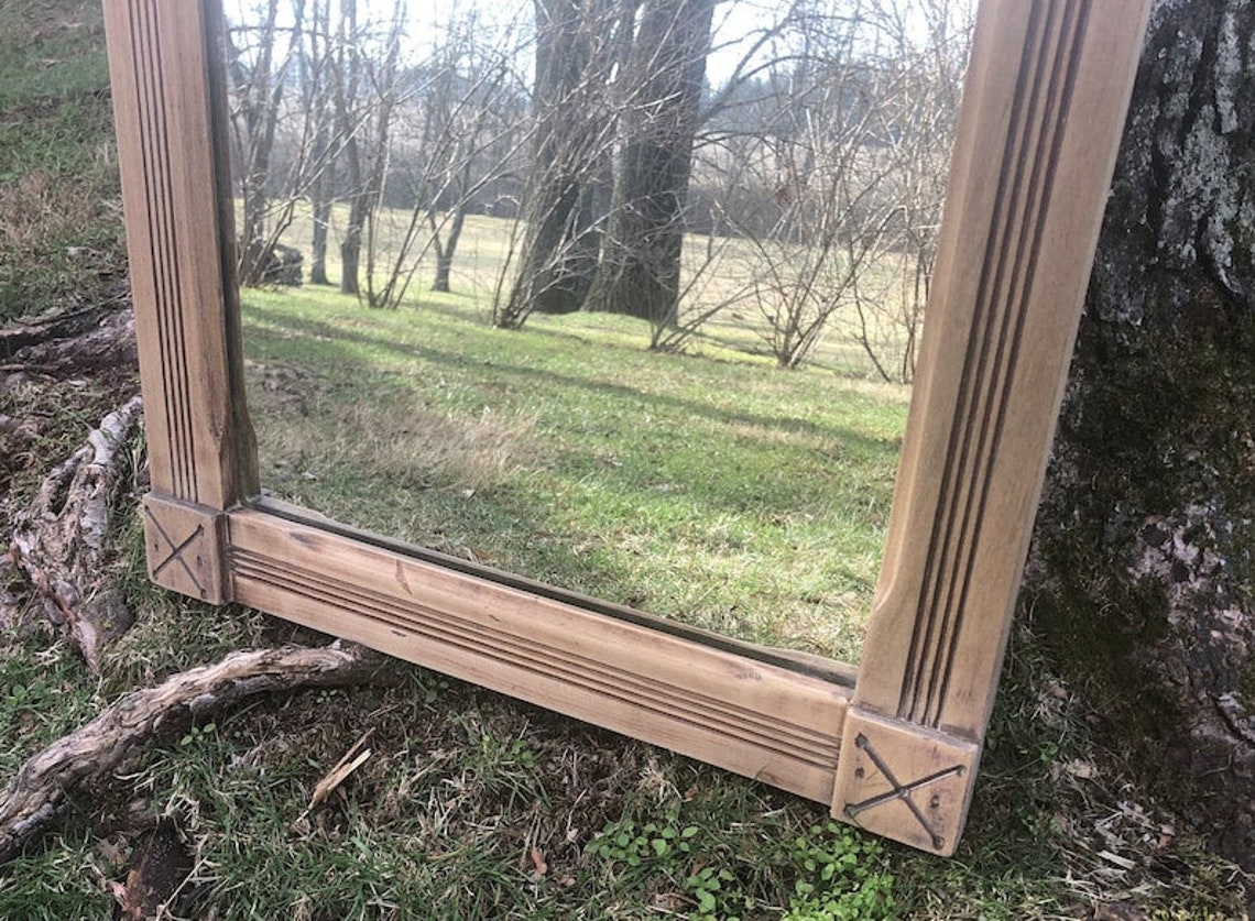 Rustic Wood Mirror Rectangular Farm House Mirror Tall - Etsy