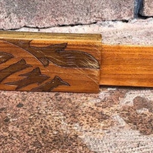 Vintage Decorative Wooden Sword, Haiti, Dagger, Sheath, Engraved ...