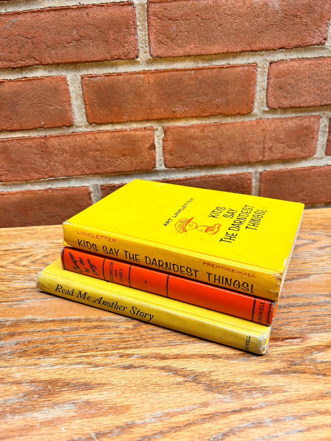 Vintage Yellow Children's Book Set, Vintage Book Set, 1950s Book ...