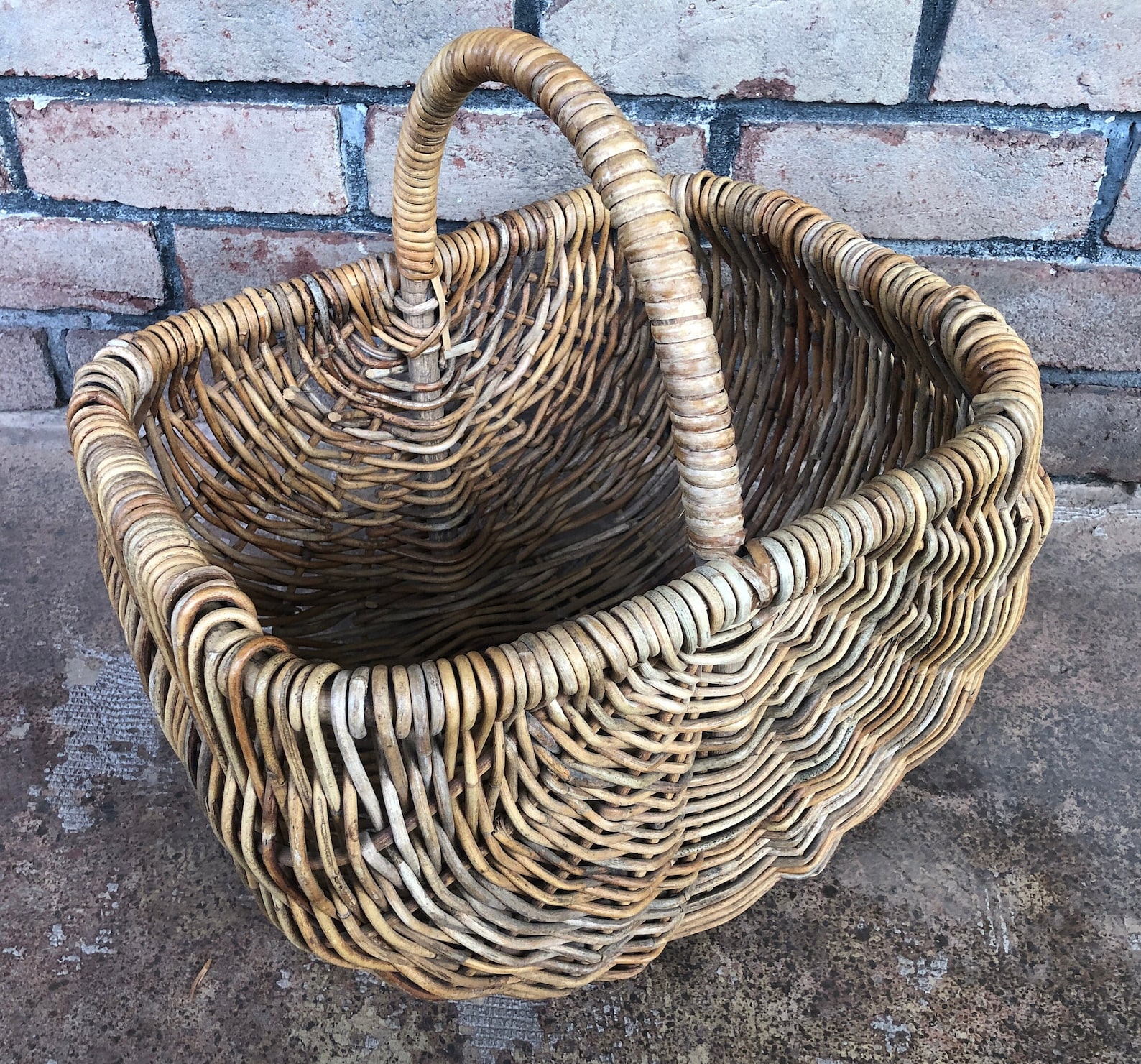 Vintage Market Basket Large Rustic Basket Gathering Basket - Etsy