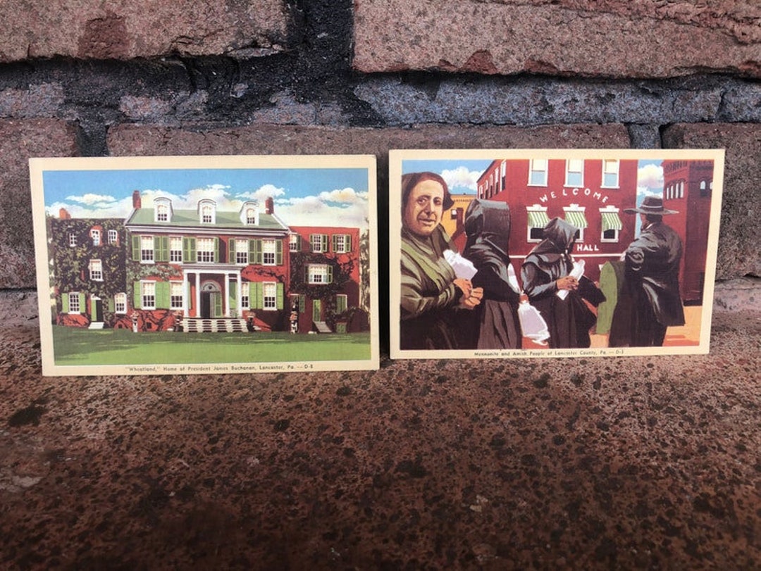 Vintage Amish Country Postcards, Lancaster County, Pennsylvania ...
