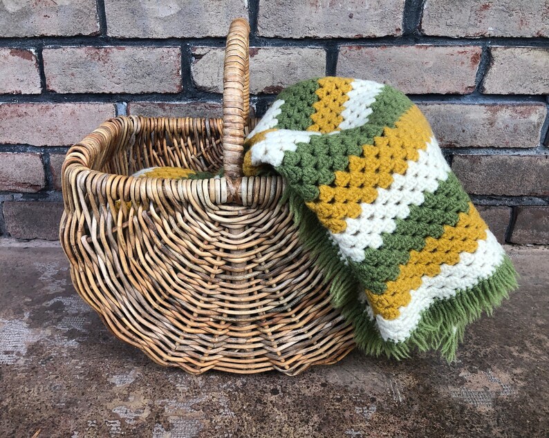 Vintage Market Basket Large Rustic Basket Gathering Basket - Etsy