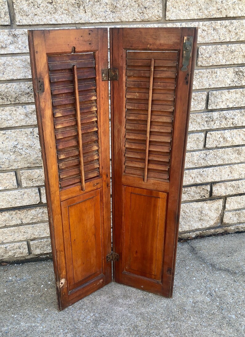 Set of Rustic Wood Shutters Pair of Shutters Shutter Panel - Etsy