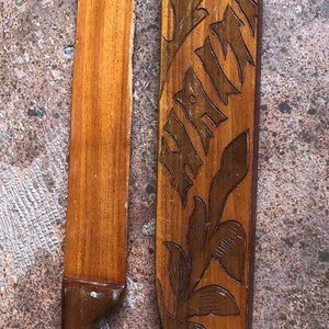 Vintage Decorative Wooden Sword, Haiti, Dagger, Sheath, Engraved ...