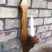 Vintage Curvy Wall Candle Sconces, Set Wood Wall Candleholders, Cottage ...